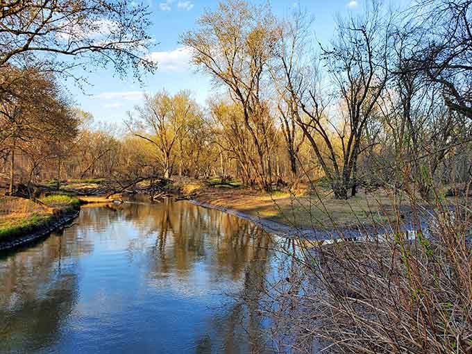 Tower Hill's waterways reflect autumn colors so perfectly you'll question whether nature is showing off on purpose now.