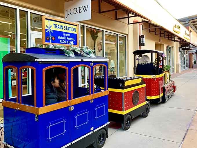 Even the kids get entertainment options, because happy children make for much happier shopping experiences overall.