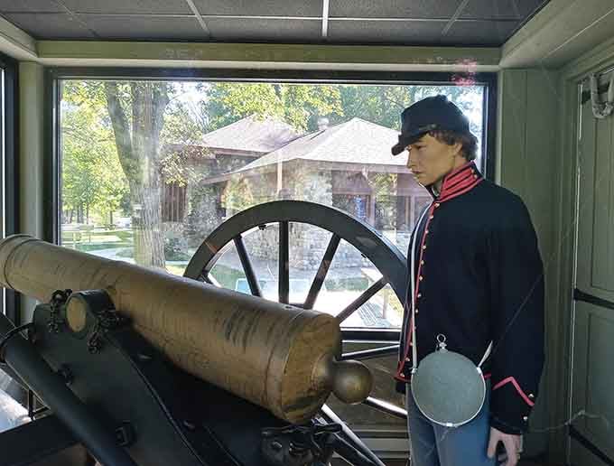 Even the park's historic cannon gets in on the action, adding another fascinating piece to Highland Park's collection.