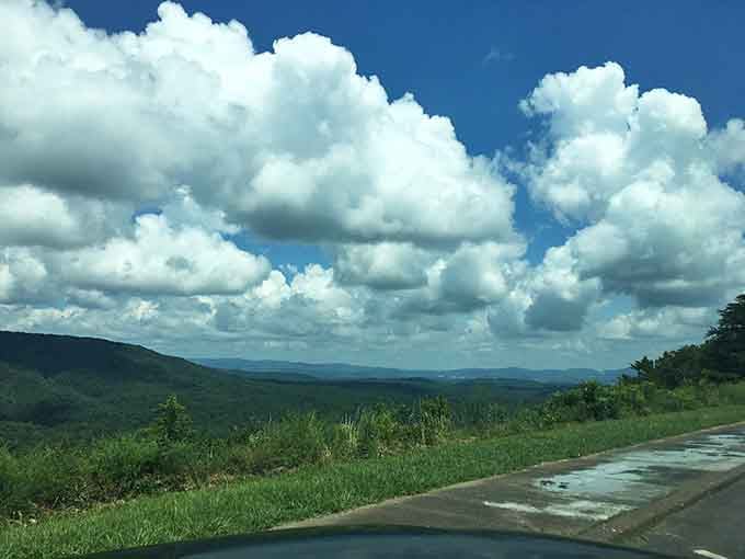 Those layered ridges fading into the distance look like something Bob Ross would've painted during a particularly inspired afternoon.
