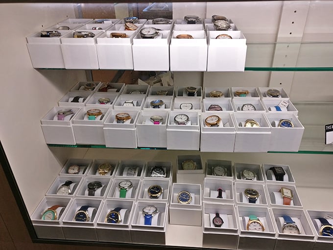 Watches organized like tiny time machines, each one ready to make you fashionably punctual without the fashionably expensive price tag attached.