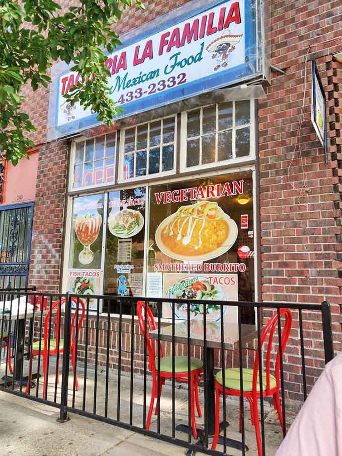 The outdoor seating area where locals gather to fuel up before tackling whatever the day throws at them.