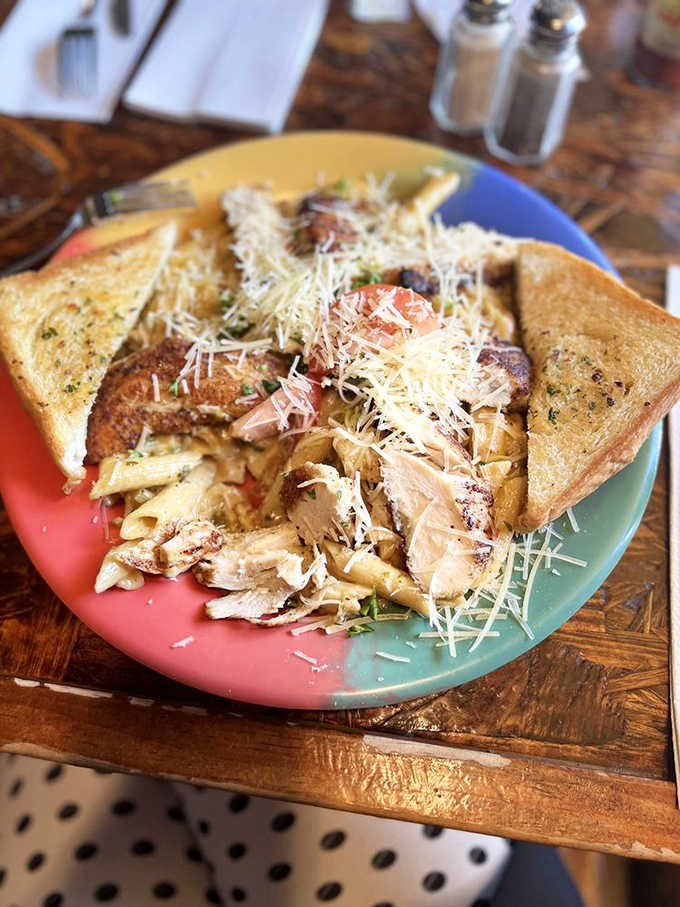 Chicken pasta for breakfast might sound unconventional, but one bite explains why rules are meant to be deliciously broken.