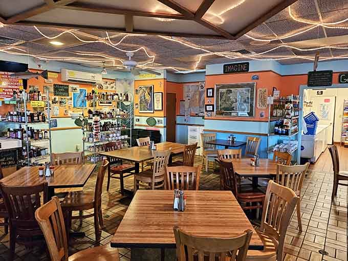 The dining room's relaxed vibe says come hungry, stay happy, leave planning your inevitable return visit soon.