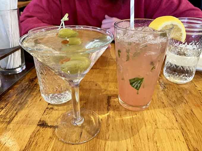 Craft cocktails that look this good taste even better, perfect companions for your pizza adventure.