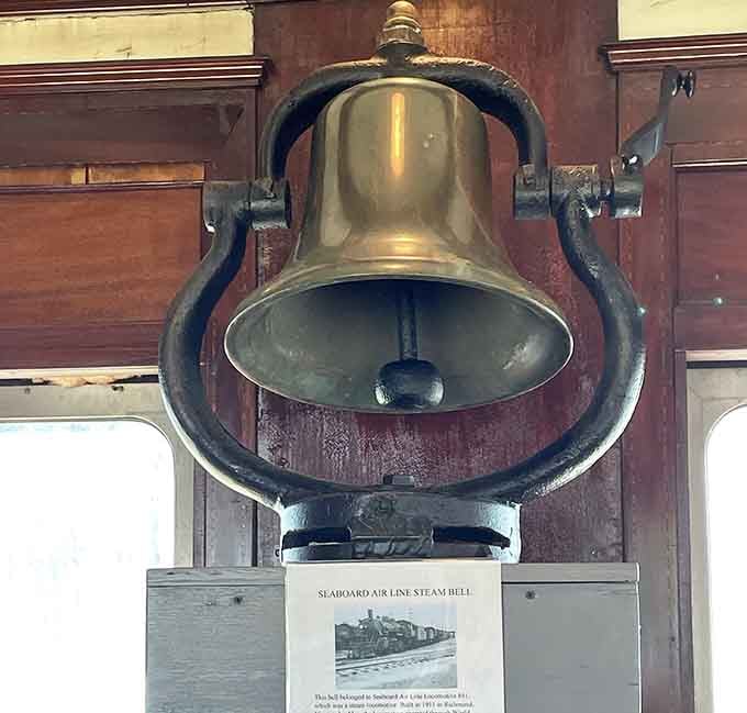 This historic steam bell once announced arrivals and departures, back when communication didn't require WiFi passwords or charging cables to function.