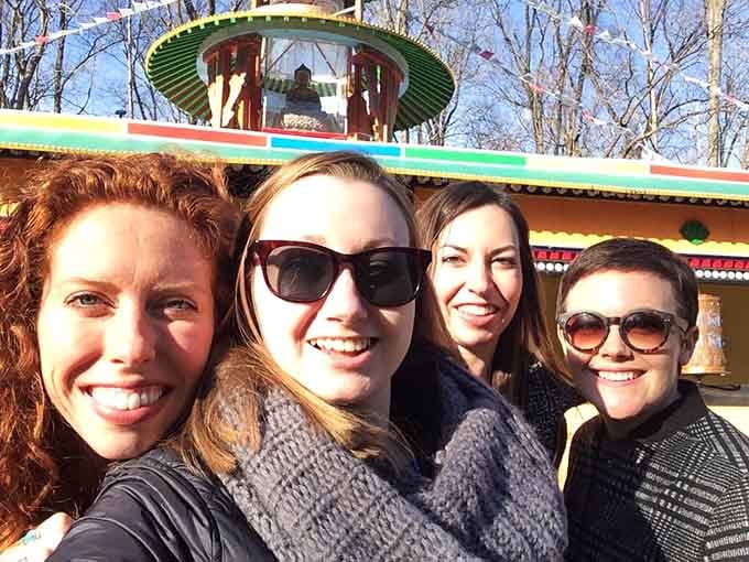 Happy visitors capture memories at a place that'll make their friends back home ask if they photoshopped the background.