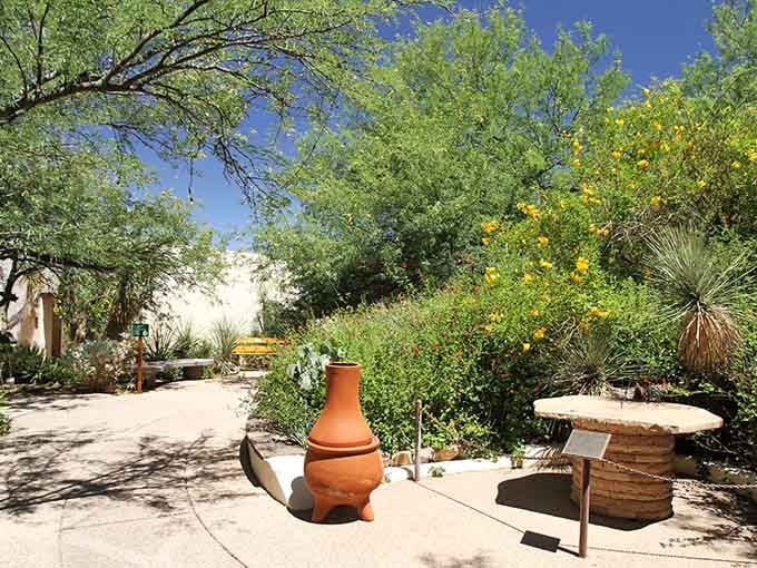 Terra cotta chimineas and thoughtful landscaping create intimate garden spaces perfect for quiet contemplation and peaceful reflection.
