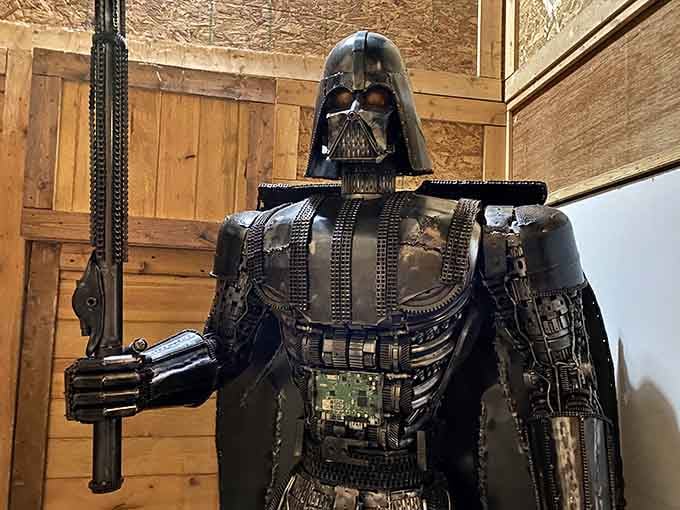 Darth Vader guards the secrets within, because apparently the Dark Side has Wisconsin vacation property now.