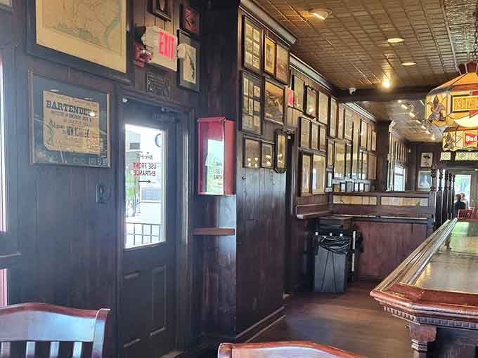 Framed photos line the walls, adding character and stories to every corner of this space.