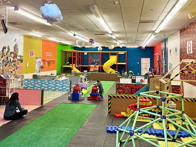 Adventure Town Indoor Playground's colorful chaos means parents can relax while kids burn energy in a safe, climate-controlled environment.