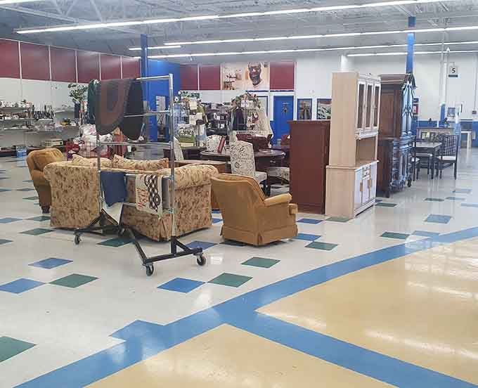 Furniture arranged like a showroom, minus the showroom prices that usually make your wallet weep.