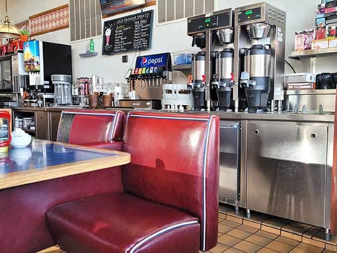 The drink station setup that's been keeping customers caffeinated and happy since bell-bottoms were considered fashionable the first time.