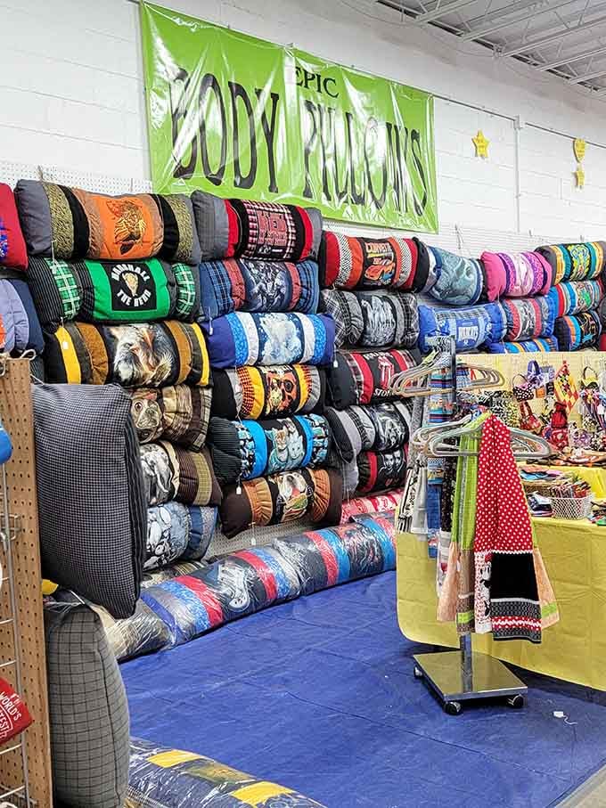 Body pillows in every pattern imaginable, because comfort should never be boring or predictable in any way.