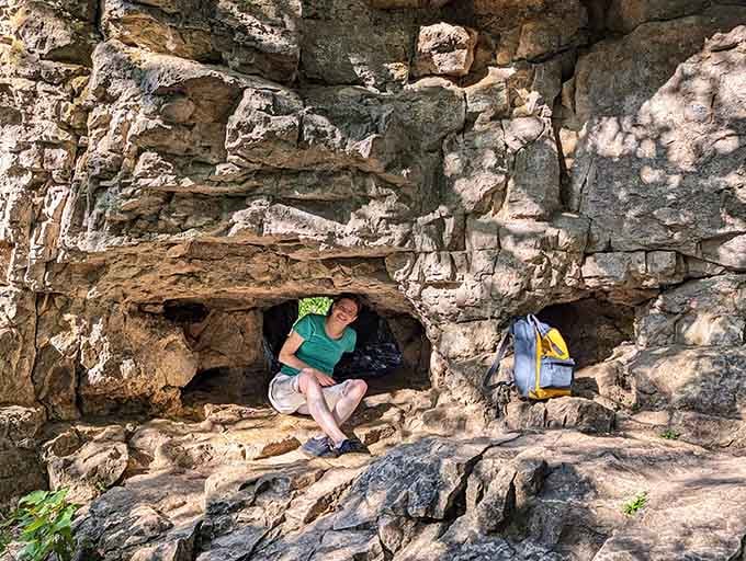 These limestone caves invite exploration and make you feel like an adventurer without requiring actual spelunking skills.