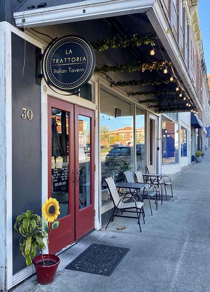 La Trattoria brings Italian flavors to Main Street, where outdoor seating and good pasta make any day feel special.