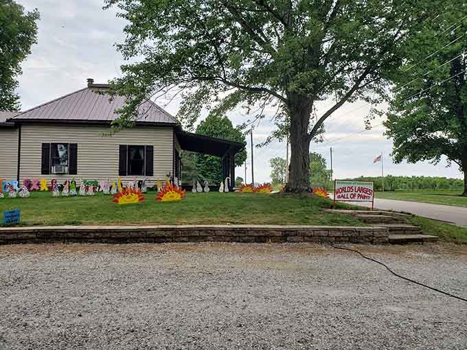 The peaceful Indiana landscape provides the perfect backdrop for one of America's most delightfully peculiar tourist destinations.