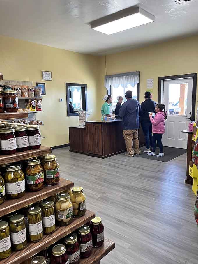 Customers at the counter making decisions that'll affect their next three meals, possibly their entire week ahead too.
