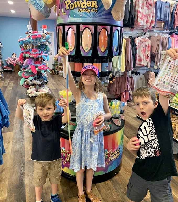 Happy kids with treats in hand, proof that some places still understand what childhood joy looks like.