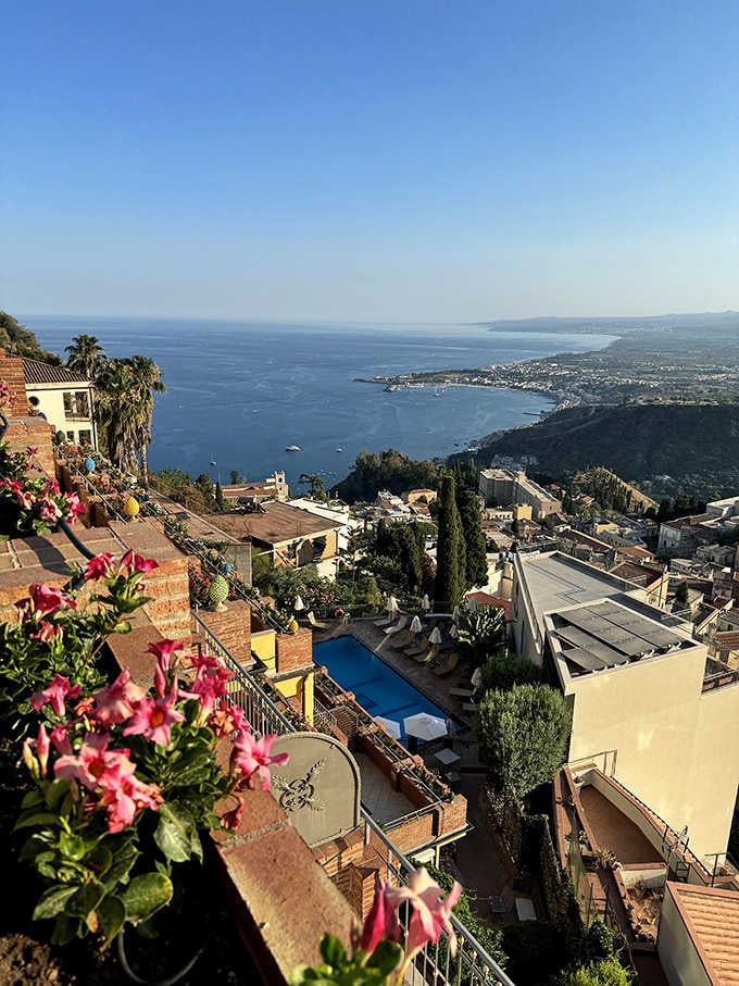 This Mediterranean-style view seems wildly out of place until you remember travel dreams know no boundaries.