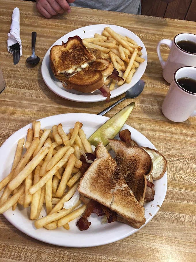Classic BLT sandwiches with fries, simple done perfectly, which is harder than it looks, trust me.