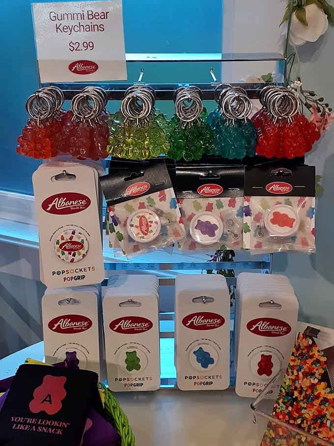 Gummy bear keychains and phone grips prove your candy obsession can follow you everywhere, literally hanging around.