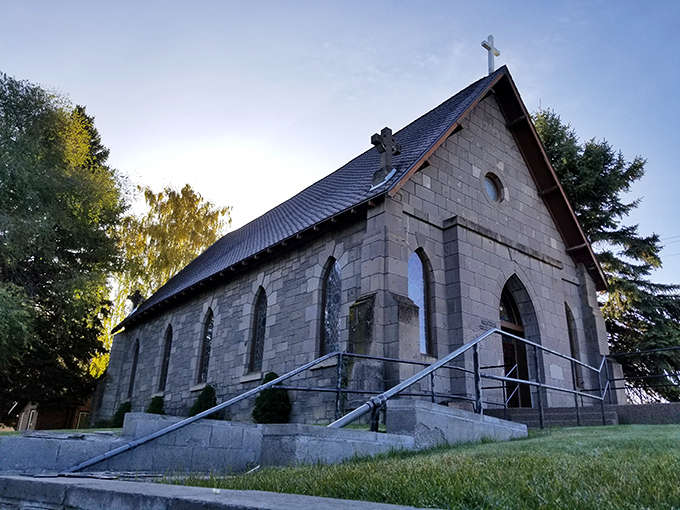 This stone church's Gothic arches reach skyward, offering spiritual solace in a landscape that already feels pretty close to heaven.