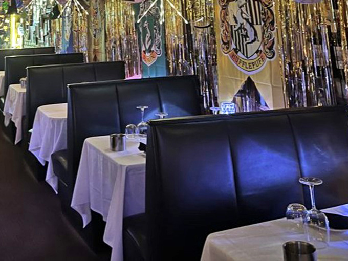 Booth seating that lets you settle in for the long haul, because rushing through this experience would be criminal.