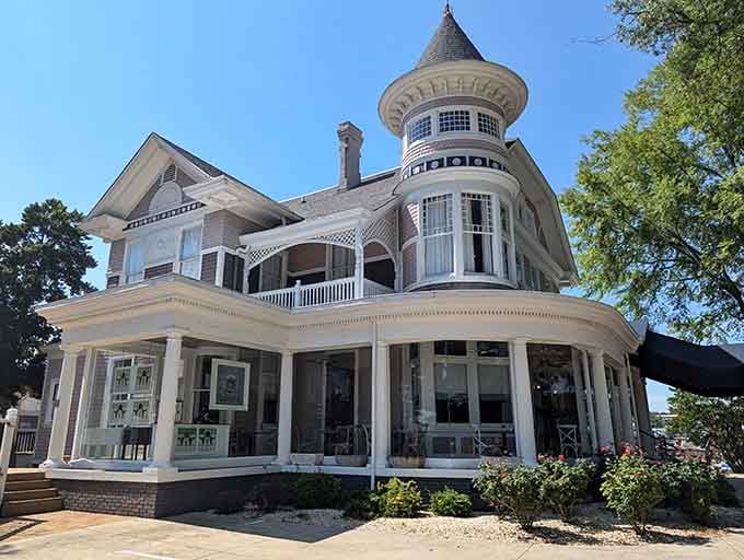 Victorian elegance with wraparound porches reminds us that people once built homes like they actually mattered for generations.
