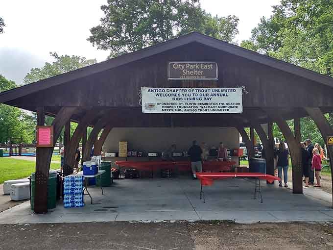 Public pavilions host community events where neighbors actually know each other's names, not just their Wi-Fi passwords.
