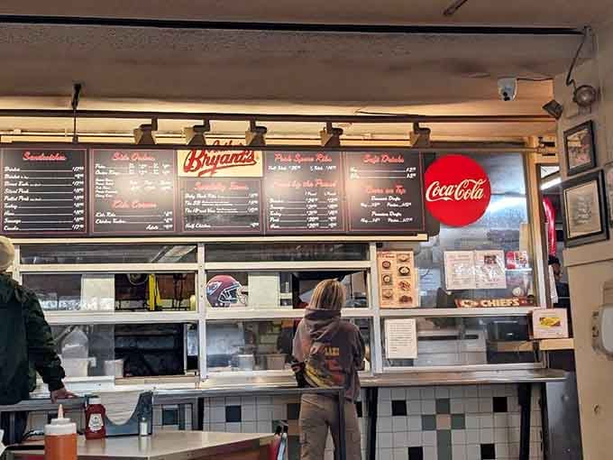 The order window where dreams come true, one plate of smoky perfection at a time, no reservations required.