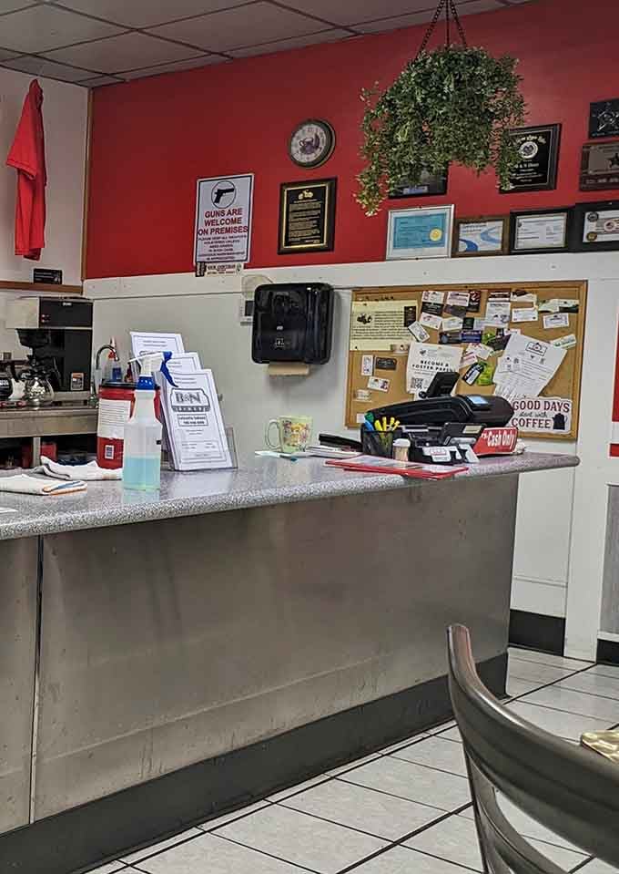 The order counter where breakfast dreams are spoken into existence and then delivered with a smile.