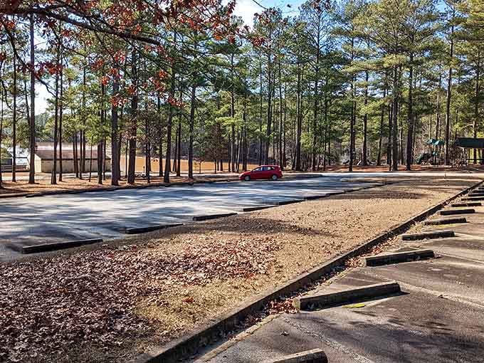 Plenty of parking spaces because this hidden gem hasn't been discovered by the masses yet.