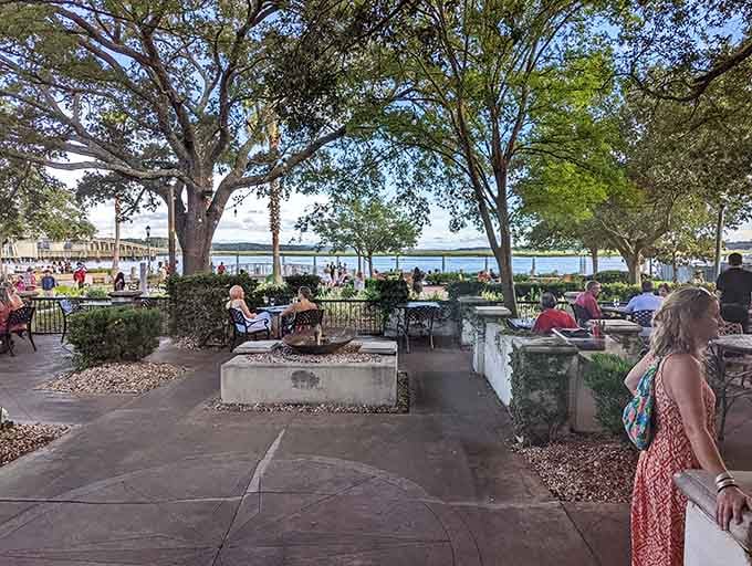 Waterfront dining means watching the river flow by while contemplating whether to order more seafood than is strictly necessary.