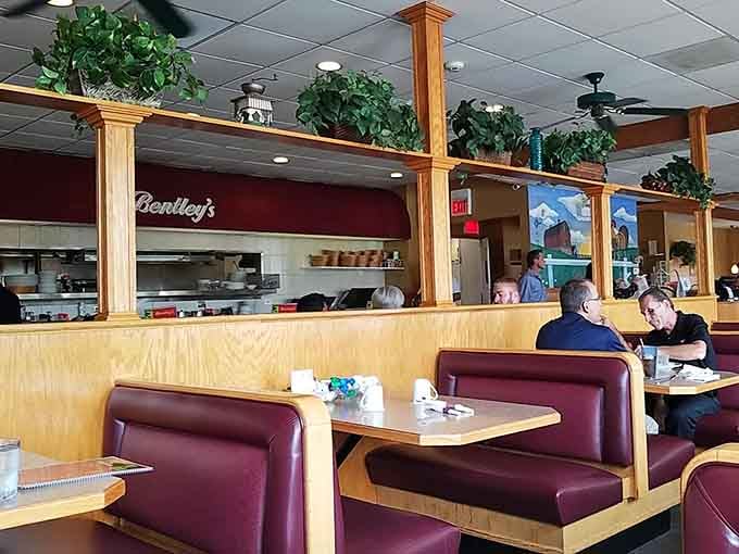 Real diners enjoying real meals in real booths, because some experiences don't need filters or fancy staging.