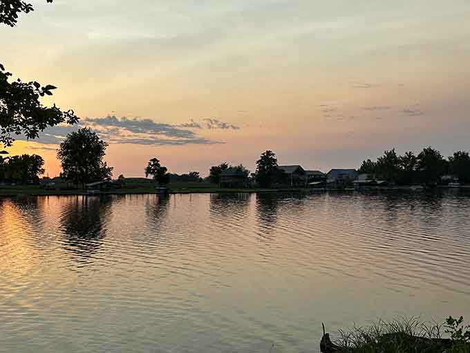 Golden hour at Big Lake delivers the kind of sunset that makes you reach for your camera automatically.