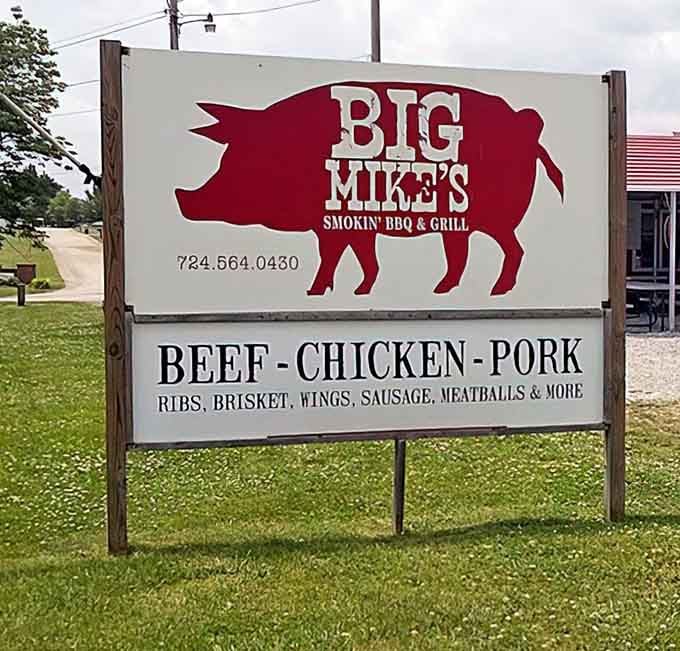When your sign promises beef, chicken, and pork, you better deliver, and Big Mike's absolutely does exactly that.