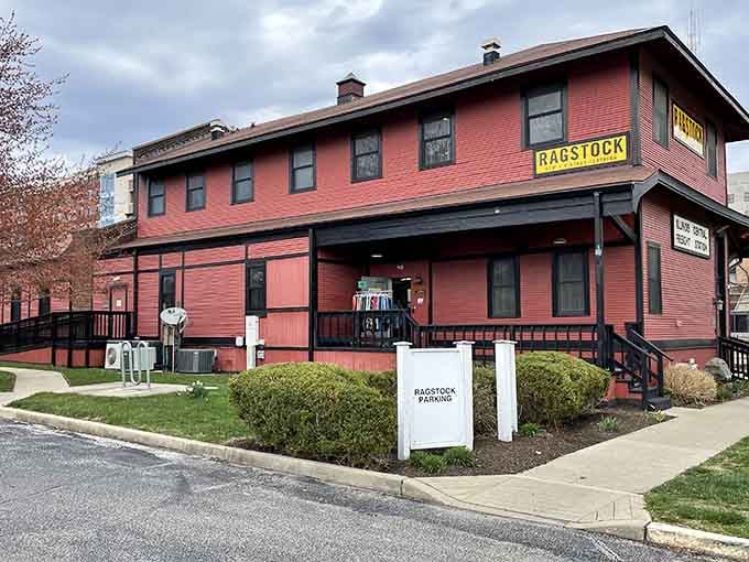 The old railroad depot stands as a testament to Bloomington's past, beautifully preserved for future generations to appreciate.