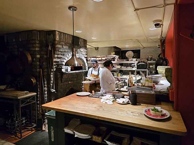 The open kitchen lets you watch culinary artists work their magic in real time, nothing hidden.