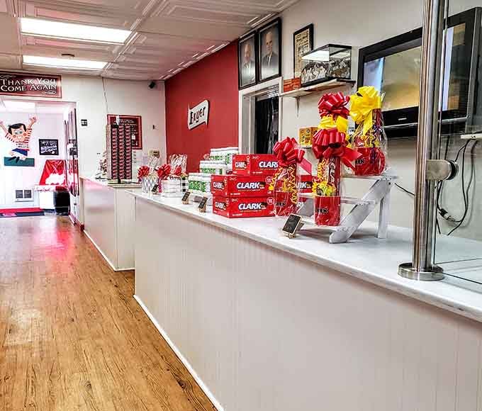 The checkout counter where dreams come true and shopping carts overflow with Pennsylvania's finest chocolate creations.