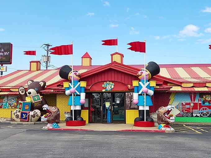 The World's Largest Toy Museum guards childhood memories behind soldier sentries, where nostalgia comes to play every day.