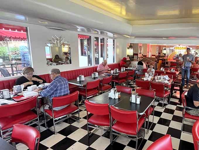 Real diners enjoying real food in a real diner, exactly as the universe intended things to be.
