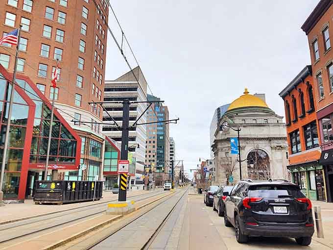 Modern meets historic where streetcars once ran, and architectural gems stand shoulder to shoulder with contemporary glass towers.