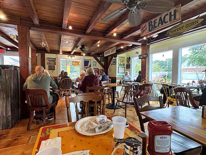 When the dining room's this full on a regular morning, the locals are telling you something important about the food quality.