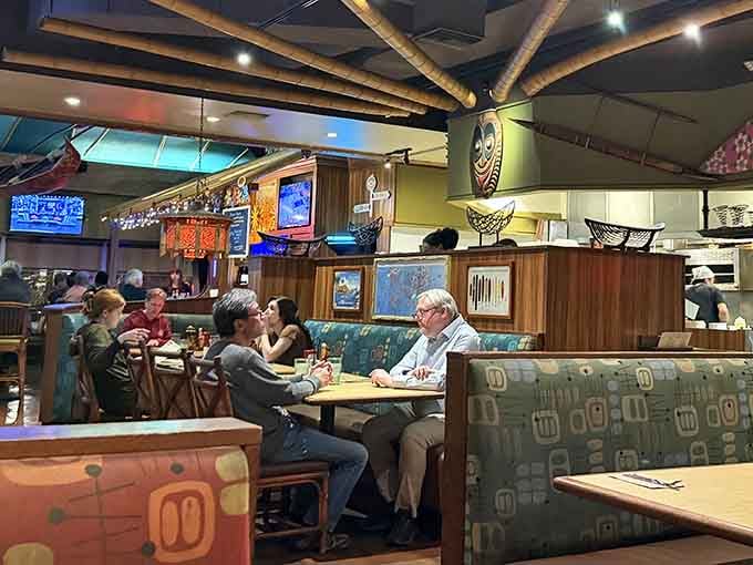 Happy diners fill the booths, which is always the best review any restaurant can get from the people actually eating there.