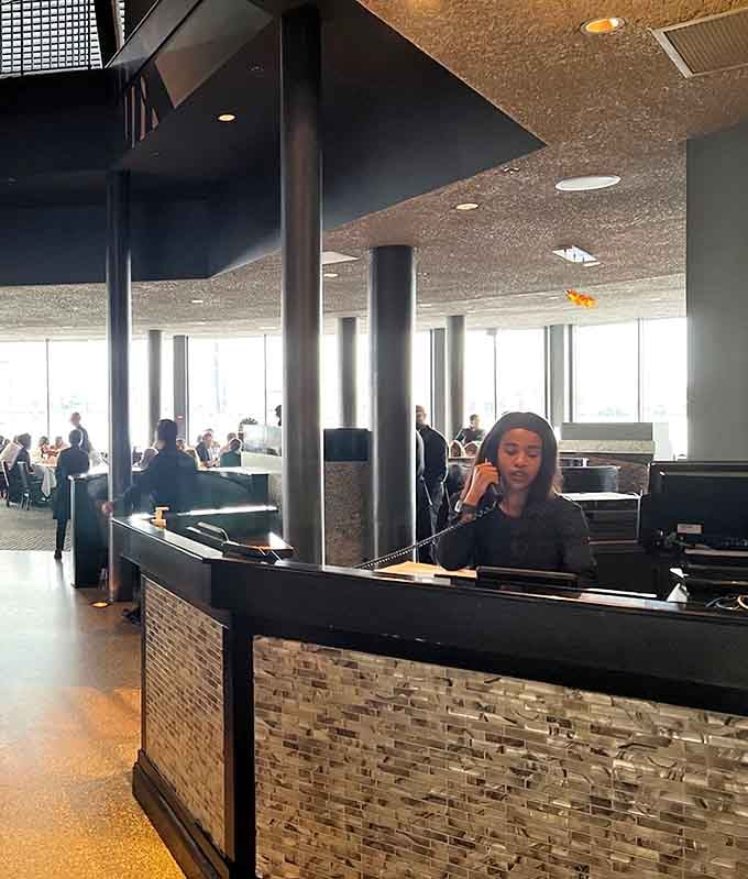 The welcoming host station promises good things ahead, starting with someone who actually seems happy you're here.