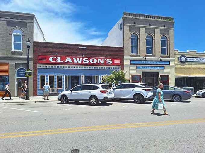 Downtown Beaufort's historic charm extends right to the street, where Clawson's sits among neighbors that have stories to tell too.