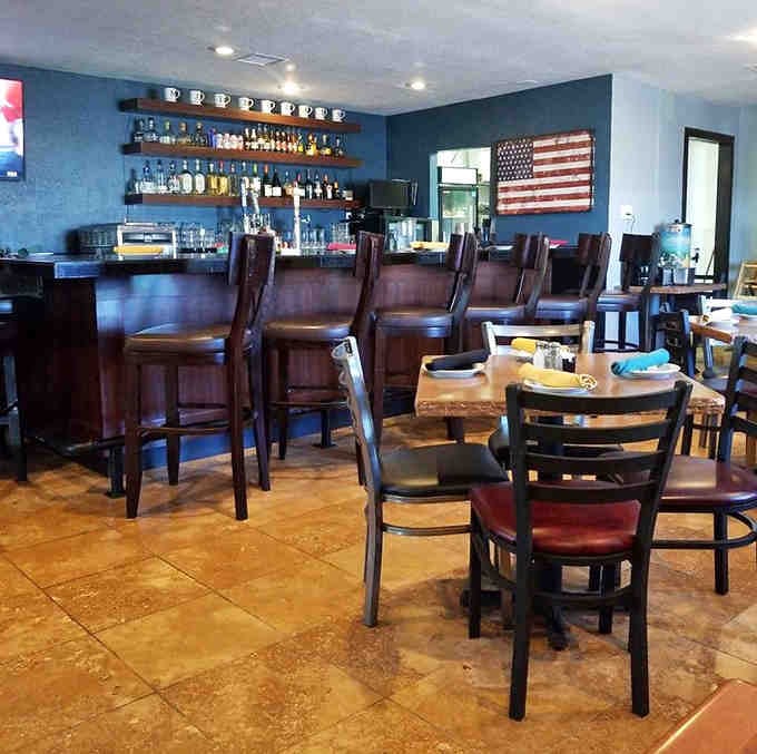 A well-stocked bar ready to pour your perfect margarita or tequila of choice—decisions, decisions.