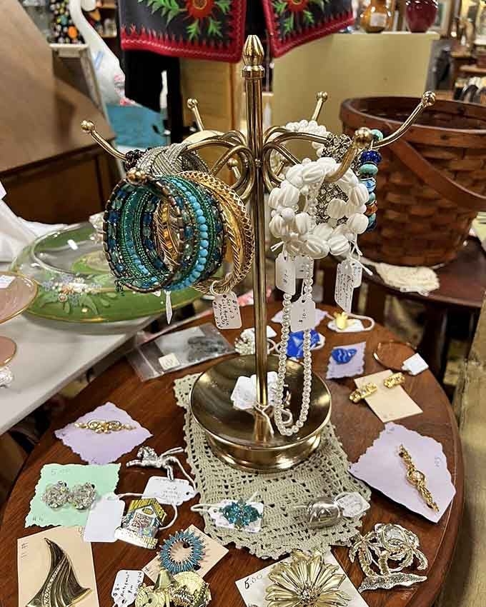 Vintage jewelry displayed like tiny works of art, each piece ready to add sparkle to someone's story.