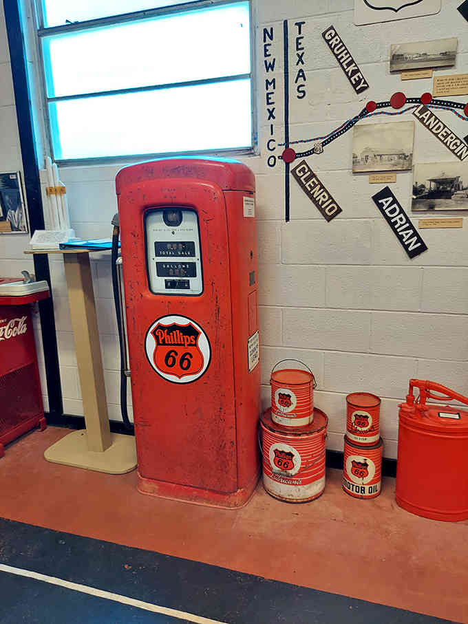 This classic Phillips 66 gas pump is pure Route 66 nostalgia, back when road trips meant adventure not traffic.